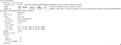 记录一次k8s Pod Crashloopbackoff 问题state Waiting Reason Crashloopbackoff