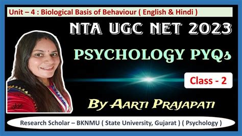 Ugc Net Paper 2 Psychology Pyqs Unit 4 By Aarti Prajapati Youtube