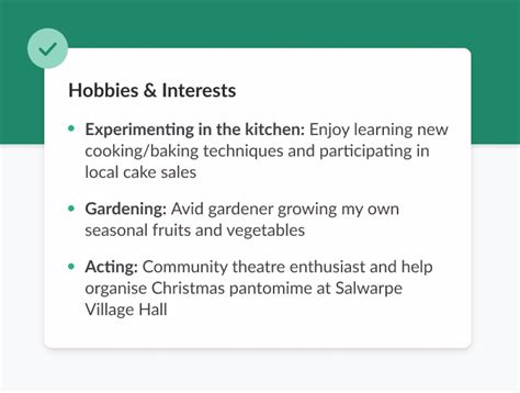Interests And Hobbies