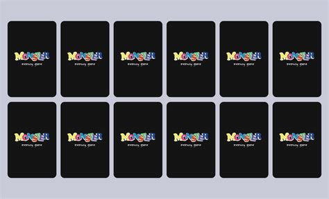 Monster Memory Game On Behance