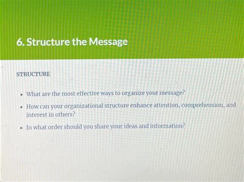 Solved Structure The Messagestructurewhat Are The Most