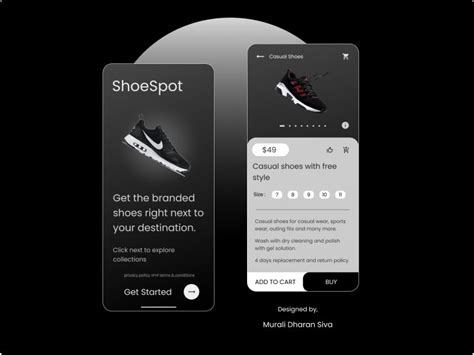 murali dharan s on linkedin shoe shopping application ui made with figma