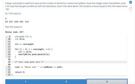 Solved Integer Veclength Is Read From Input As The Number Of