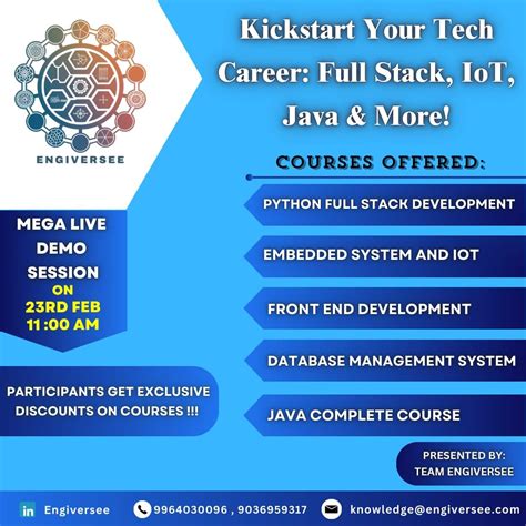 Engiversee On Linkedin Megalivesession Techcareer Pythonfullstack Javadevelopment
