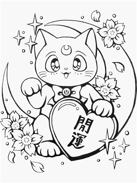 Luna Sailor Moon Sticker For Sale By Myweapon Redbubble