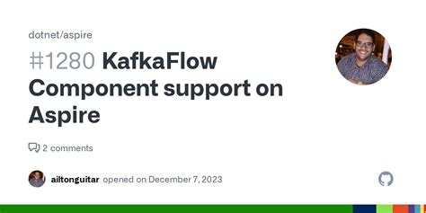 kafkaflow component support on aspire · issue 1280 · dotnet aspire