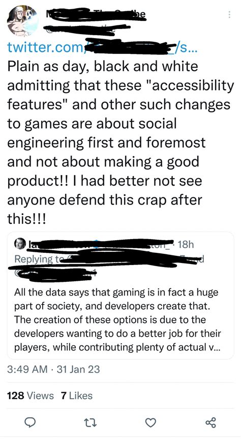 adding accessibility features is social engineering r gamingcirclejerk