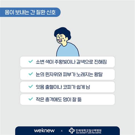 간 질환 대표증상 4가지 · 예방수칙 4가지