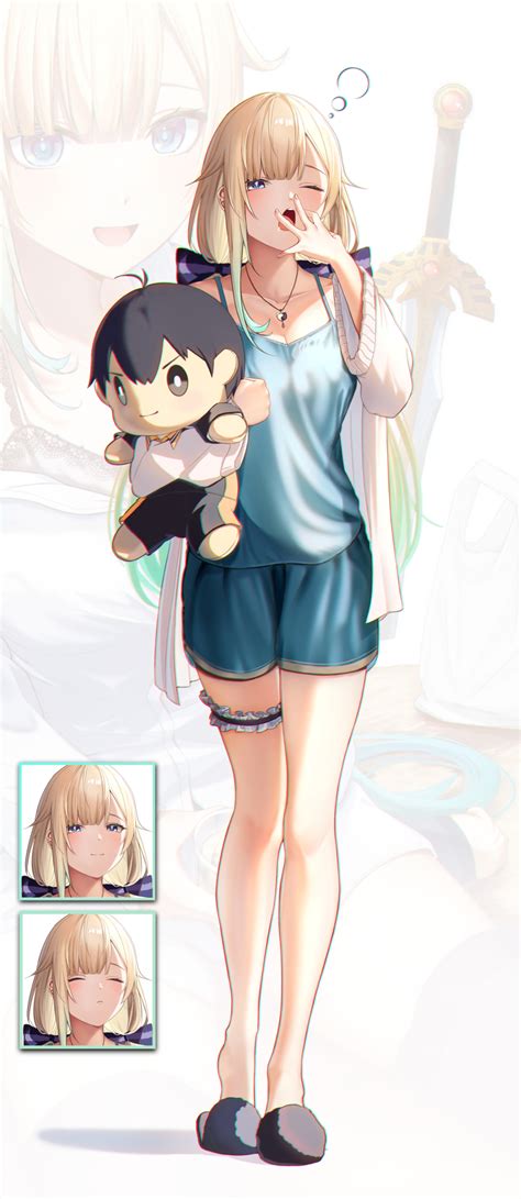 Arurire Aizawa Ema Vspo Absurdres Highres 1girl O Aqua Hair Blonde Hair Blue