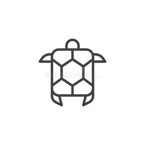 Sea Turtle Outline Icon Stock Vector Illustration Of Wildlife 119543808