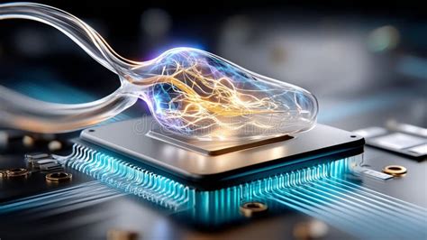 Innovative Technology Concept Illustrating An Energy Pulse Interaction