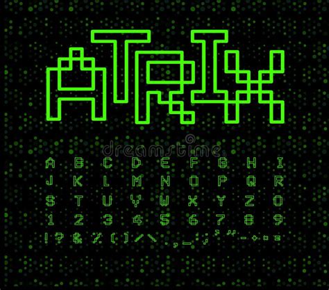 Dot Matrix Font Stock Illustration Illustration Of Neon 2917445