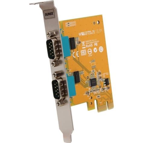 Sunix Ser6437a 2 Port Serial Rs 232 Pci E Expansion Card Wootware