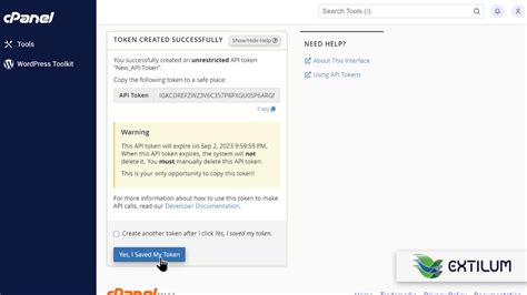 Create Api Token Cpanel • Extilum Knowledgebase