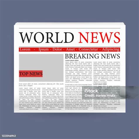 신문 어떤 목적을위한 훌륭한 디자인 벡터 에디토리얼 인쇄 레이아웃입니다 신문 템플릿 매일 보도 빈 종이 저널 벡터 모형 가득