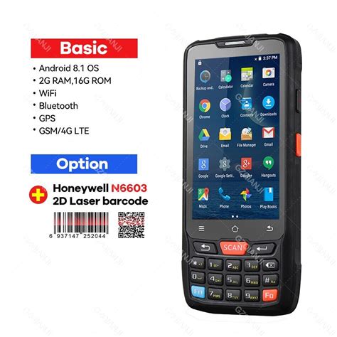 Gzqianji Android 8 1 Handheld Pda 1d 2d Honeywell Barcode Scanner Qr Code Reader Data Collector