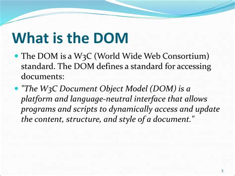 Documentobjectmodelinjavascriptppt