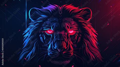 Remake This Lion Logo To Insinuate Futuristic Tech In India Wgite And Black Line Wite