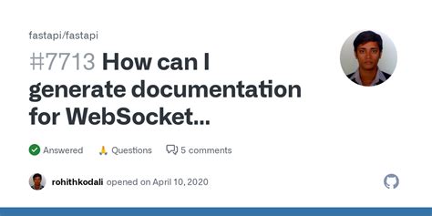 How Can I Generate Documentation For Websocket Endpoints · Fastapi