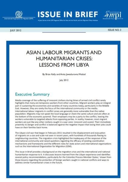 Asian Labour Migrants And Humanitarian Crises Lessons From Libya Migrant Protection Platform