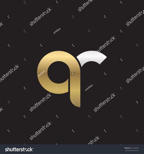 Initial Letter Qr Linked Round Lowercase Stock Vector Royalty Free