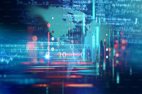 미래 지구지도 기술 추상적 인 배경은 글로벌 연결 개념을 나타냅니다 사진 Unsplash의 데이터 이미지