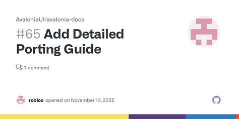 add detailed porting guide · issue 65 · avaloniaui avalonia docs · github