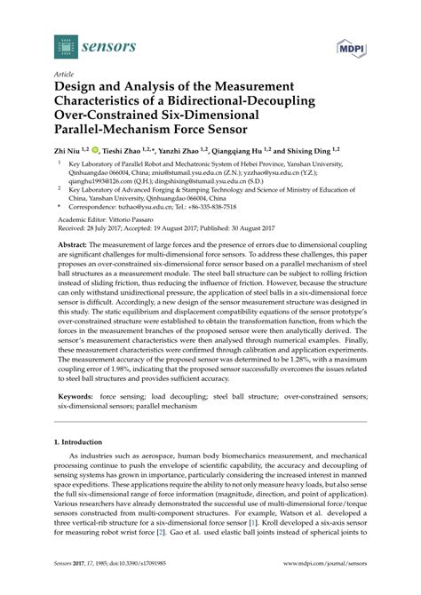 pdf design and analysis of the measurement characteristics of a