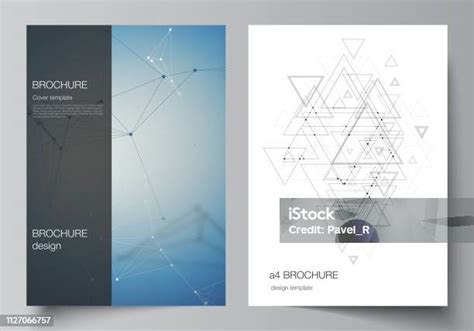 안내 책자 잡지 전단지 책자 연례 보고서에 대 한 A4 형식 현대 표지 샘플 디자인 서식 파일의 레이아웃을 벡터 기술 과학 미래 개념 추상 미래 배경 0명에 대한 스톡 벡터