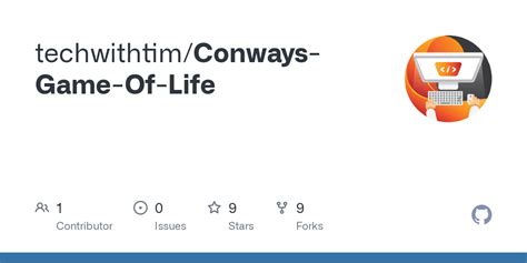Github Techwithtim Conways Game Of Life