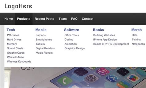 Building A Mega Navigation Menu With Css3 And Jquery Idevie