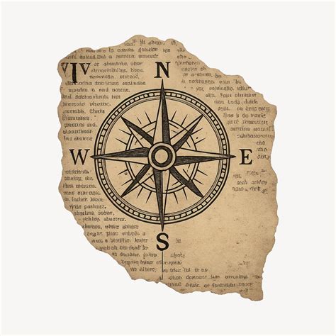 Vintage Compass On Aged Paper Free Photo Illustration Rawpixel