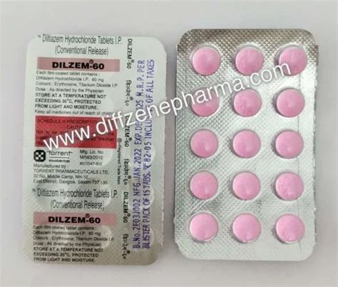 Diltiazem Tablet 60mg At ₹ 40box In Bardoli Id 2849330661762