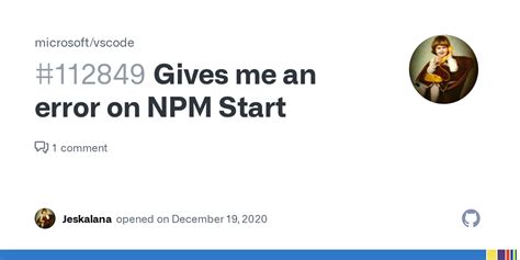 Gives Me An Error On NPM Start Issue Microsoft Vscode GitHub