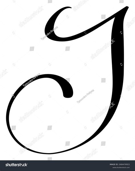 Hand Drawn Vector Calligraphy Letter J Stock Vector Royalty Free 2484476923 Shutterstock