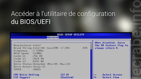 Accéder à Lutilitaire De Configuration Du Bios Uefi Le Crabe Info