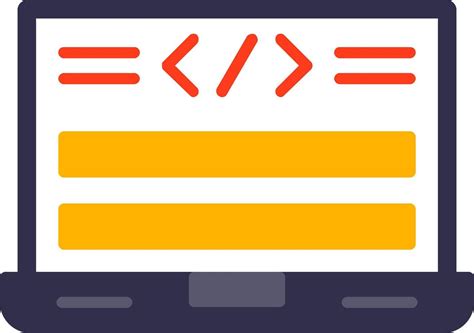 Html Code Flat Icon Vector Art At Vecteezy