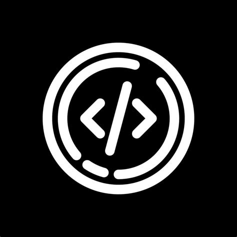 Code Line Inverted Icon Vector Art At Vecteezy