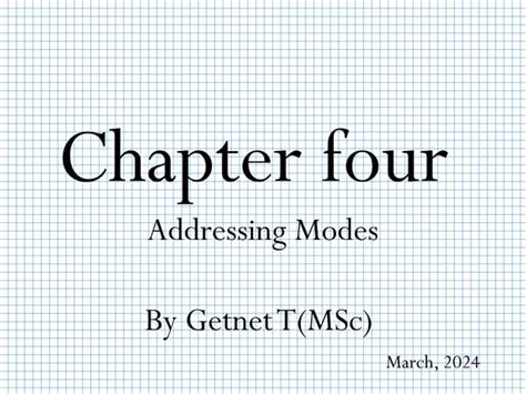 Chapter 4 Addressing Mode In Microprocessorpptx