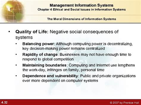 Chapter 4 Ethical And Social Issues In Information