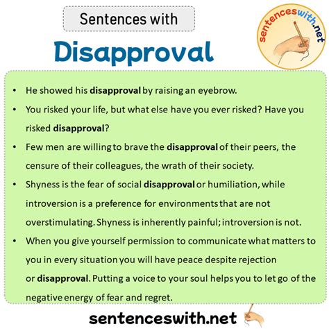Sentences With Disapproval Sentences About Disapproval Sentenceswithnet