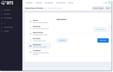 How Do I Create A Single Schedule For A Tableau Report In The Atrs Web Application
