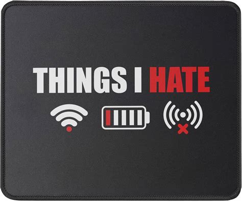 Things I Hate Mouse Pad Programmer Gamer Fun T Idea 95 X 78 Inch Mouse Mat