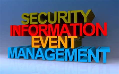 Security Information Event Management On Blue Stock Illustration