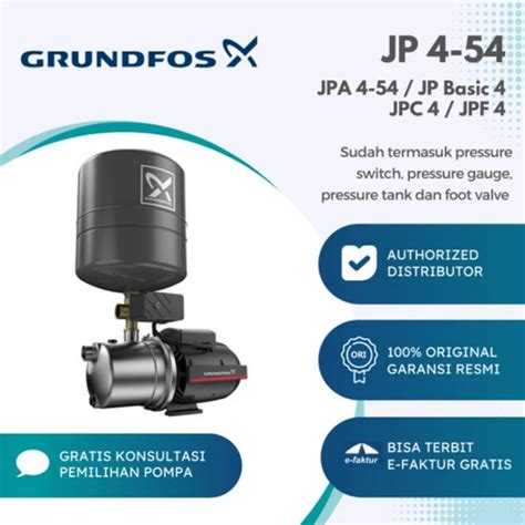 Jual Pompa Jet Pump Semi Jet Stainless Grundfos JP 4 54 PT V Jakarta