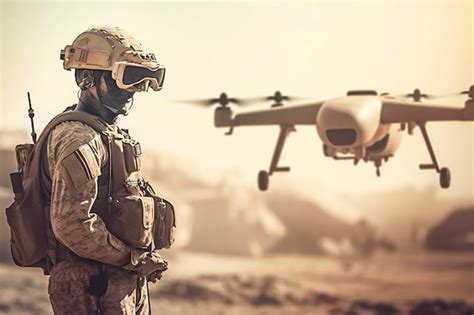 Premium Ai Image Military Drones Turned Into Effective Weapons Of War