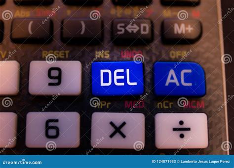 Delete Key From The Keyboard Of A Scientific Calculator Stock Image Image Of Abstract Flat