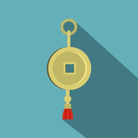 Premium Vector Chinese Coin Of Luck Icon Flat Illustration Of Chinese