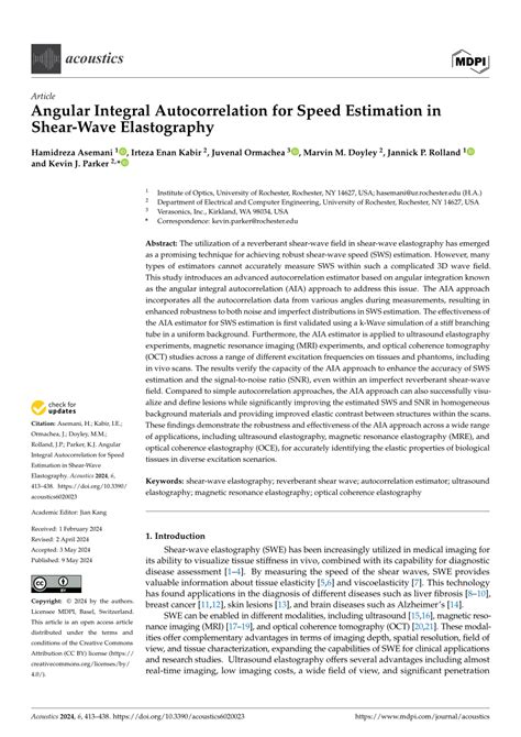pdf angular integral autocorrelation for speed estimation in shear