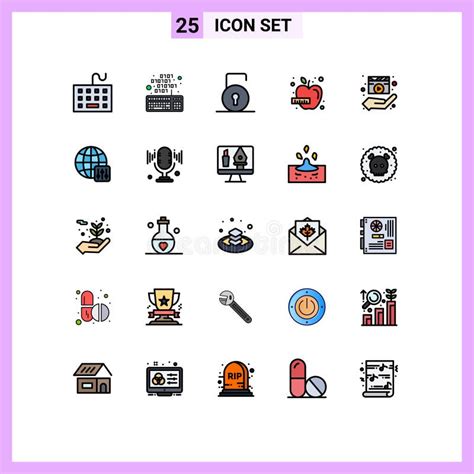 Filled Line Flat Color Pack Of 25 Universal Symbols Of Director Health Scripting Diet